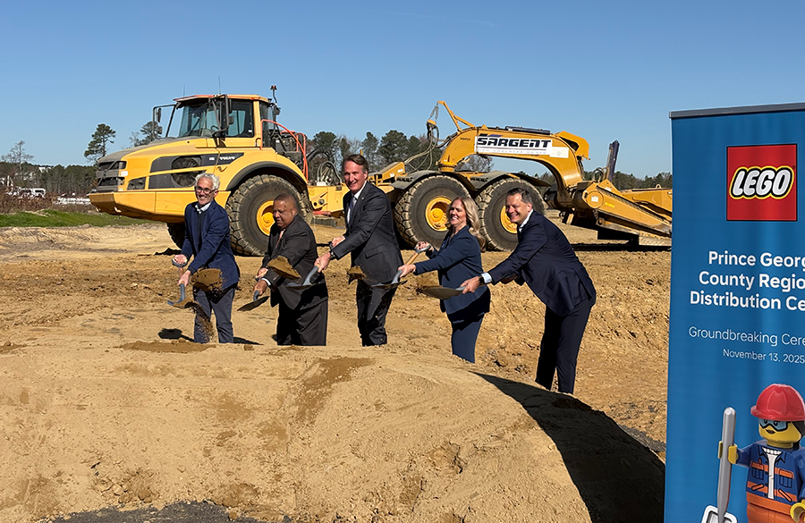 Lego holds groundbreaking for $366M Prince George distribution center